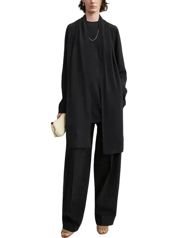 TOTEME Draped Scarf Blouse - Black