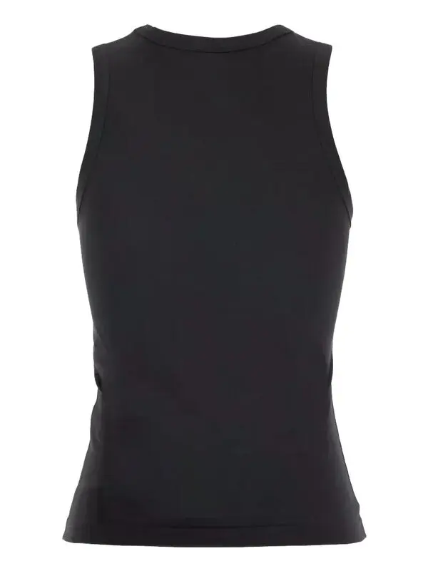 LANVIN Cotton Bead-embellished Sleeveless Top - Black