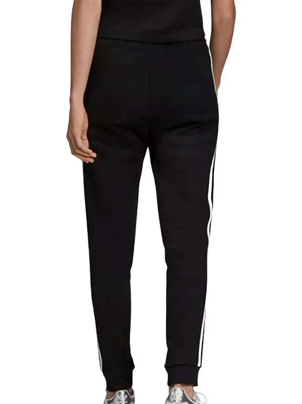 Adidas Originals Cuffed Track Pants With Side Stripe Detail - Black