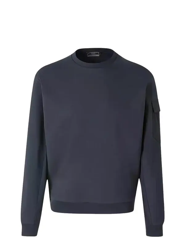 Herno Flap-pocket Crew-neck Sweatshirt - Blue