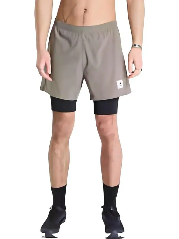 SAYSKY Pace Logo-patch Running Shorts - Neutrals