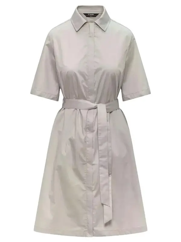 K-WAY Lizy Waterproof Belted Mini Dress - Neutrals