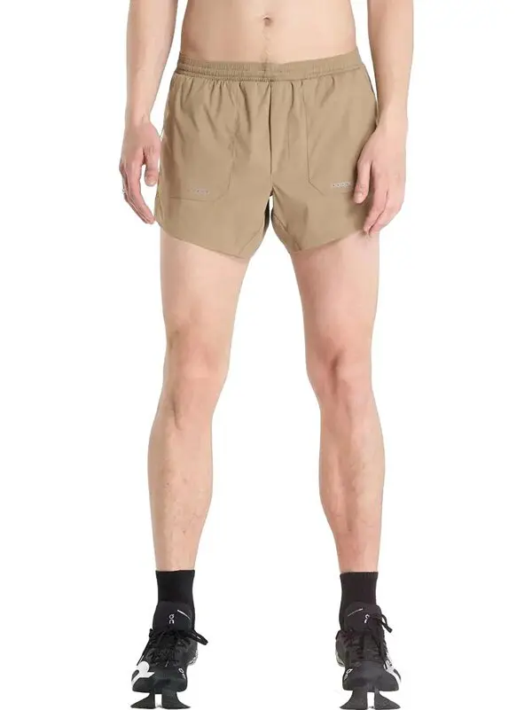 CIELE Atshort 5 Logo-patch Elasticated-waist Shorts - Neutrals
