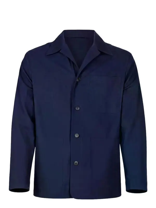 MANUEL RITZ Buttoned Pocket Shirt - Blue