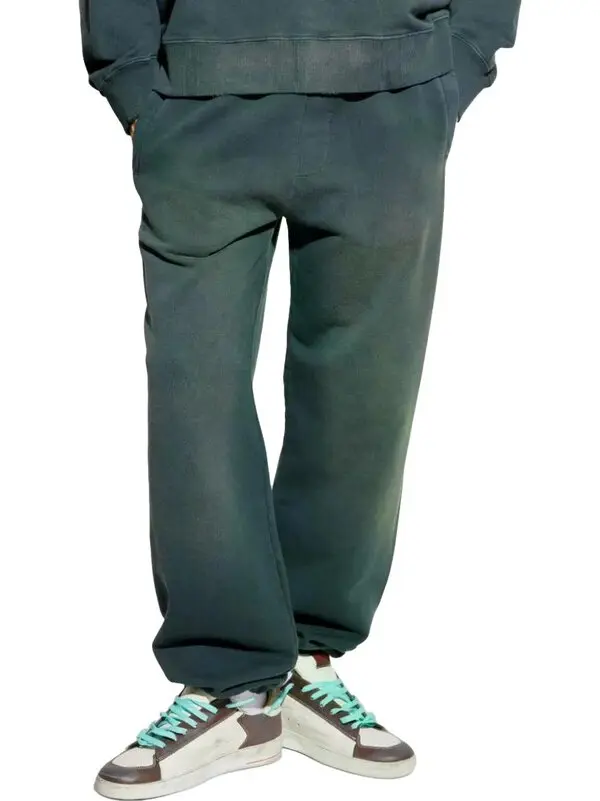 GOLDEN GOOSE Faded Effect Cotton Track Pants - Black