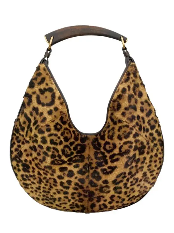 Saint Laurent Mombasa Leopard-print Shoulder Bag - Neutrals