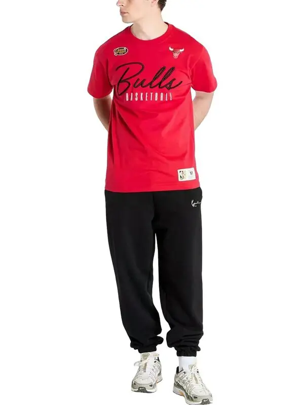 Mitchell & Ness Bulls Basketball Logo-print T-shirt - Red