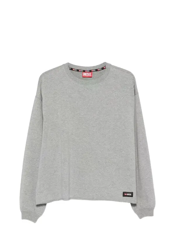 DIESEL® Patricia Logo Patch Crewneck Sweatshirt - Grey