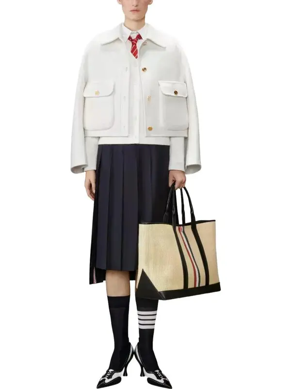 Thom Browne 4-bar Trompe L'oeil Cardigan - White