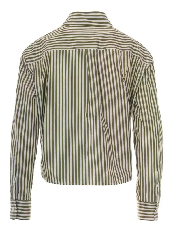 Max Mara Striped Cotton Shirt - Green