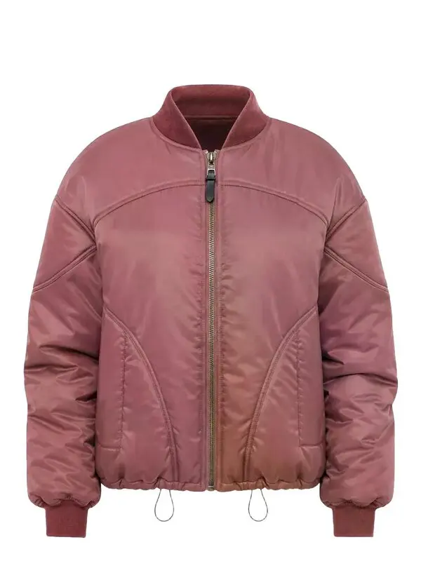 Bacon Padded Design Bomber Jacket - Pink
