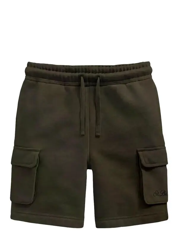 MC2 SAINT BARTH Cargo Shorts With Drawstring Waist - Green