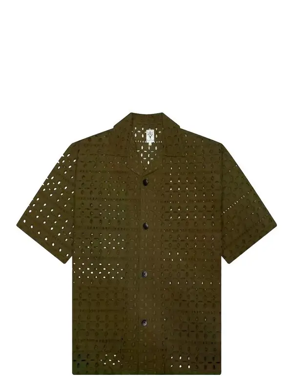 SOUTH2 WEST8 Cabana Eyelet-embroidered Shirt - Green