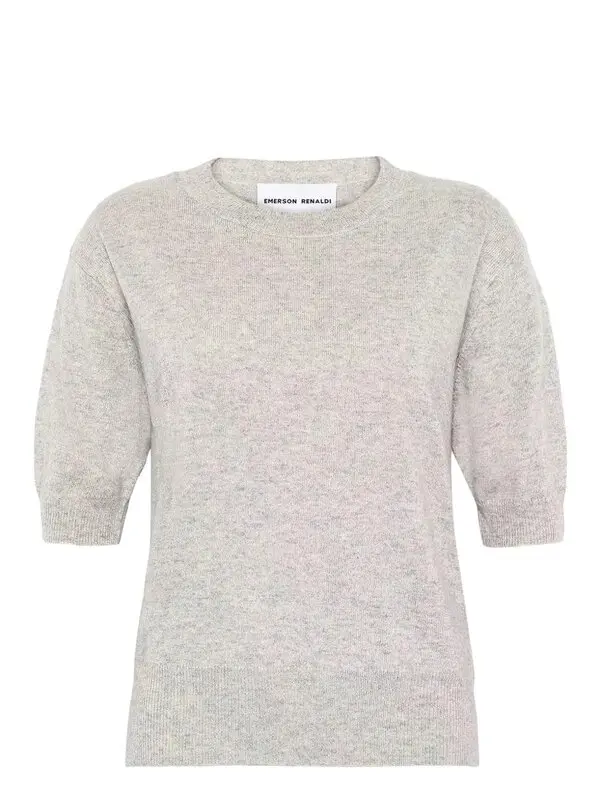 EMERSON RENALDI Short Sleeve Knitted Sweater - Grey