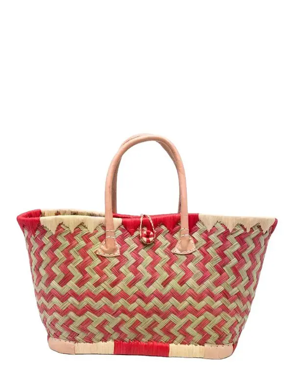THE NINA STUDIO Clotilde Woven Tote Bag - Neutrals