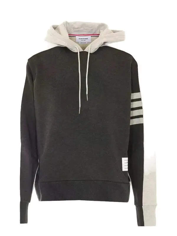 Thom Browne 4-bar Stripe Hoodie - Grey