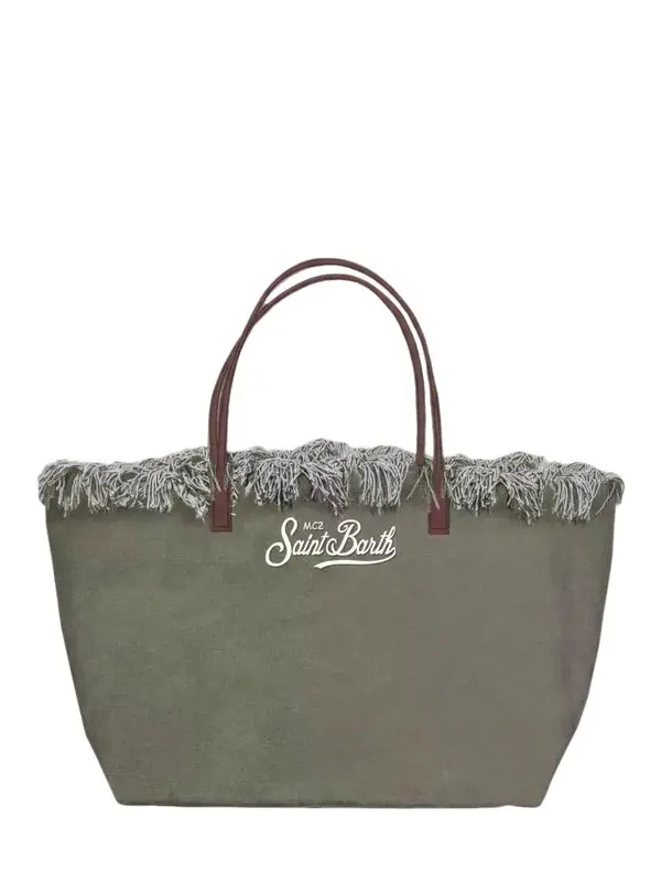MC2 SAINT BARTH City Fringe-trim Tote Bag - Green