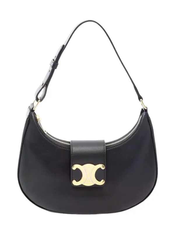 Celine Ava Triomphe Shoulder Bag - Black