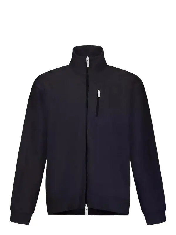 Herno High-neck Zip-up Sweatshirt - Black