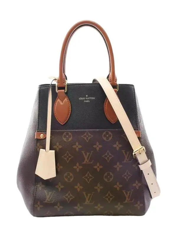 LOUIS VUITTON Monogram Fold Tote Handbag - Brown