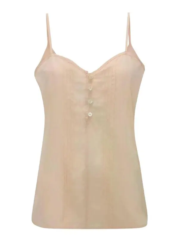 Victoria Beckham Rouleaux Pintucked Cami Top - Pink