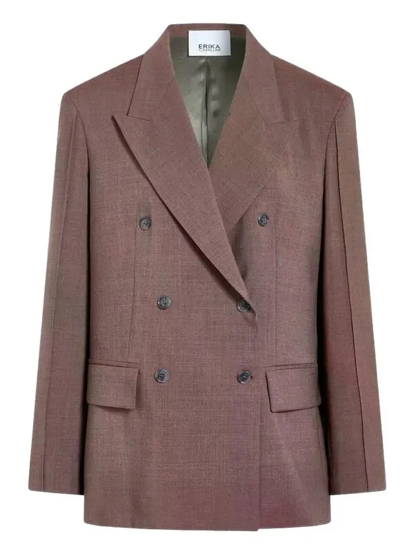 Erika Cavallini Double-breasted Peak-lapel Blazer - Brown
