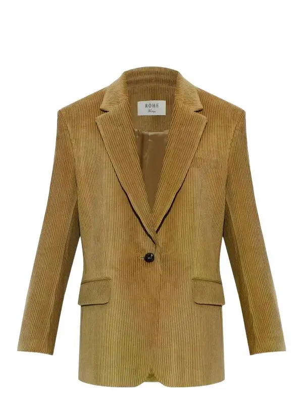 RÓHE Corduroy Single-breasted Blazer - Neutrals