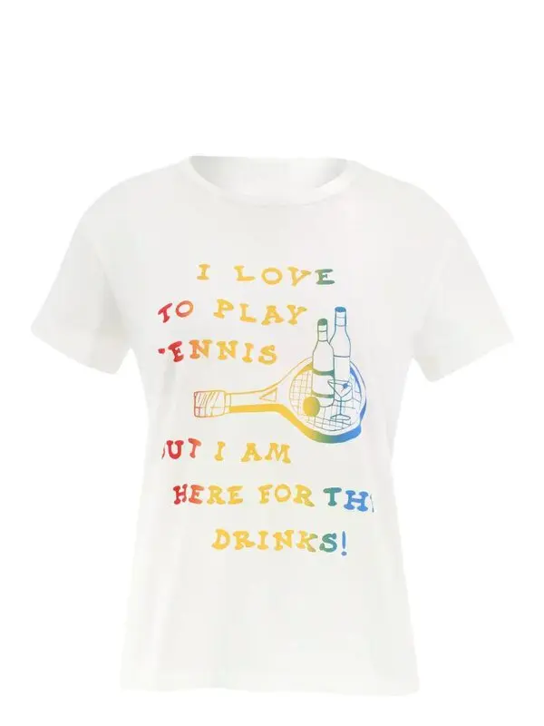 MOTHER Boxy Graphic T-shirt - White