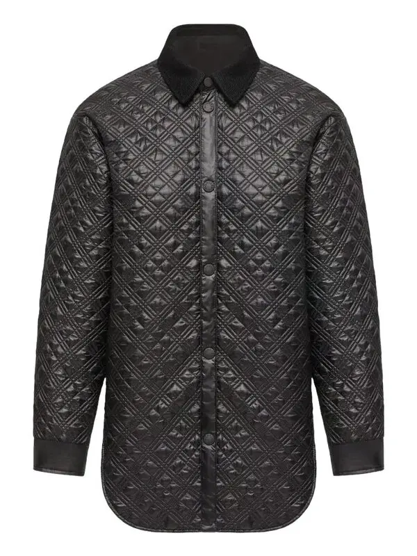 Moncler Quilted Shirt Jacket - Black