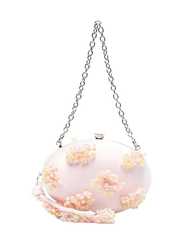 SELF-PORTRAIT Embellished Clutch Bag - Pink