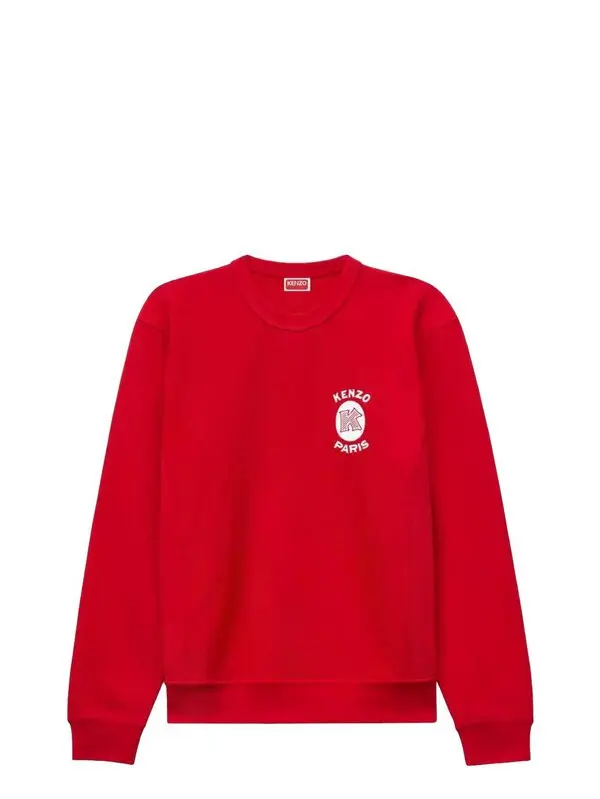 Kenzo Logo Embroidered Sweatshirt - Red