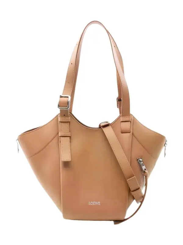 Loewe Leather Tote Bag With Adjustable Straps - Brown