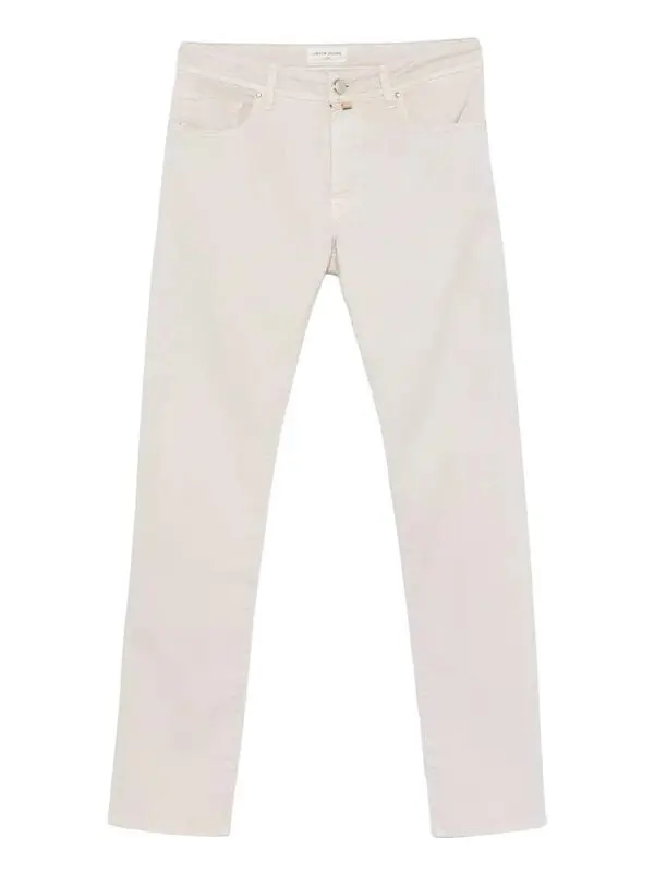 Jacob Cohen Bard Logo-patch Slim-fit Trousers - Neutrals