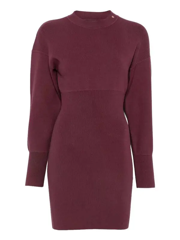ANINE BING Ribbed-knit Mini Dress - Red