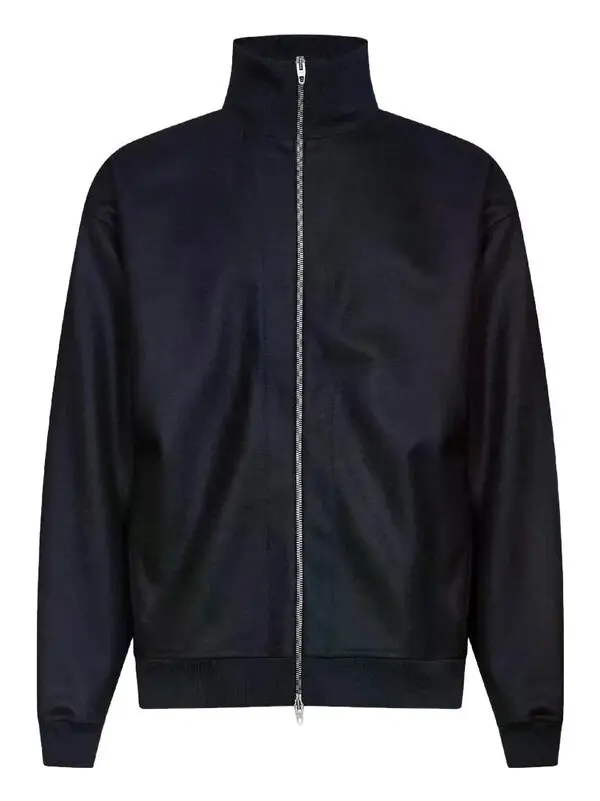 JIL SANDER Zip-up Wool Jacket - Blue