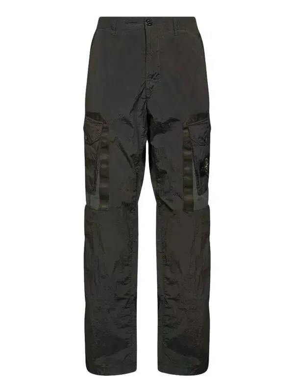 Stone Island Cargo Pants With Logo Patch - Grey