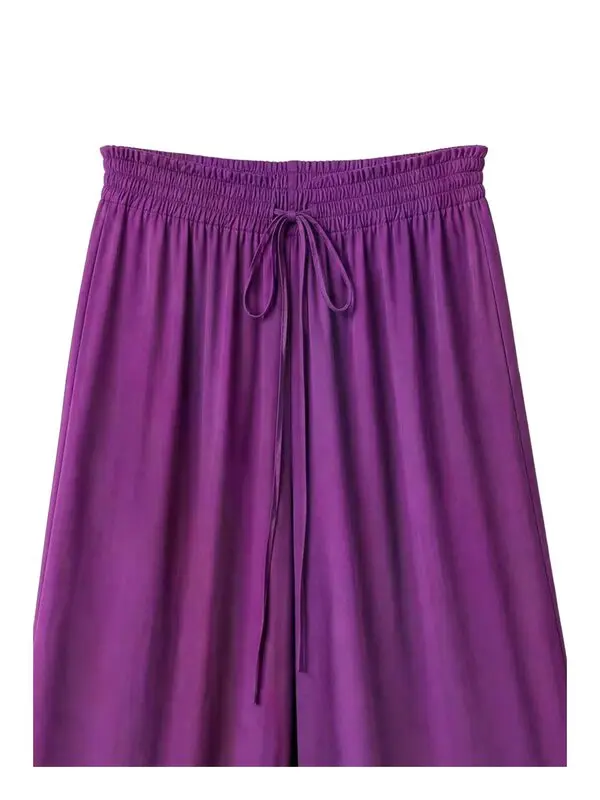 NEMA Drawstring Palazzo Pants - Purple
