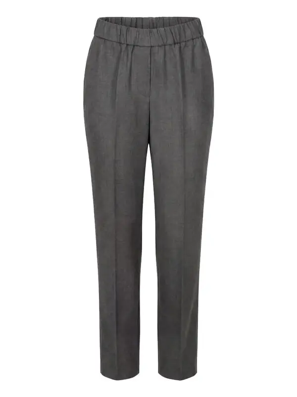 Peserico Elasticated-waistband Tailored Trousers - Grey