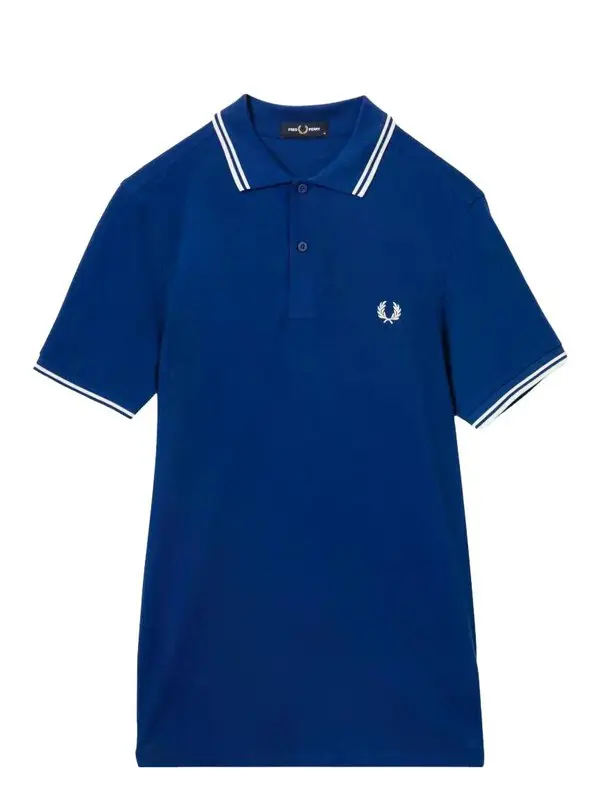 Fred Perry Logo-embroidered Polo Shirt - Blue