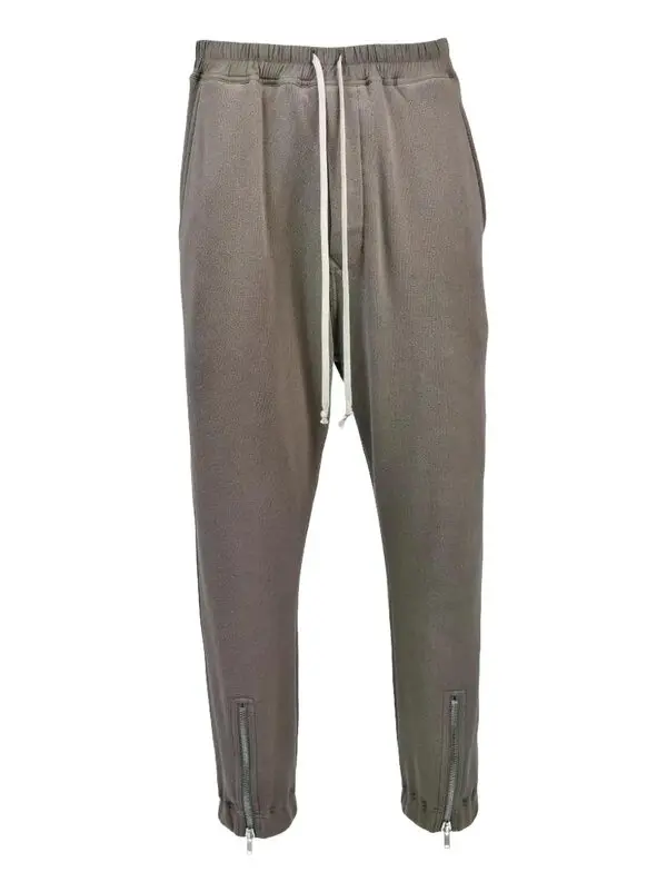 Rick Owens Drawstring Zipped-cuff Track Pants - Grey