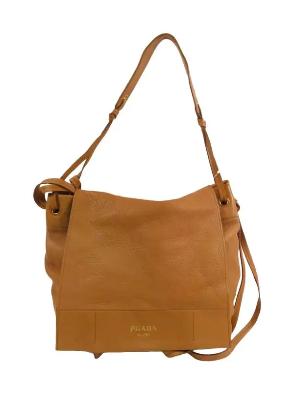 Prada Leather Shoulder Bag - Neutrals