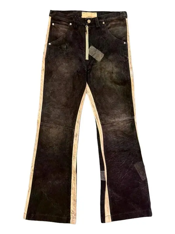SEKRIT Western Flared Jeans - Black