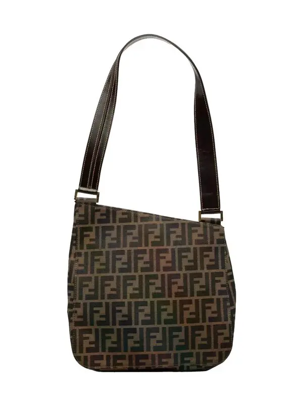 Fendi Zucca Canvas Shoulder Bag - Brown