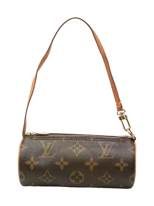 LOUIS VUITTON Monogram Papillon Pochette Handbag - Brown