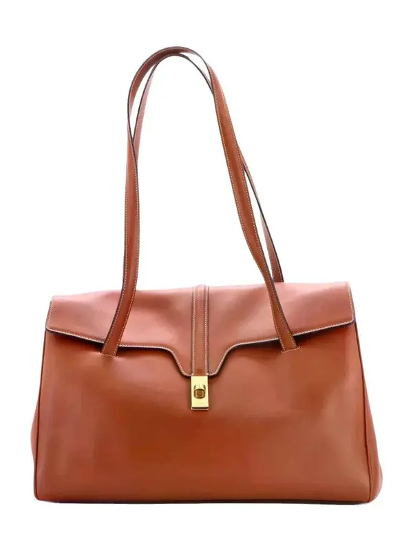 Celine Soft 16 Bag Smooth Calfskin Large Shoulder Bag - Brown
