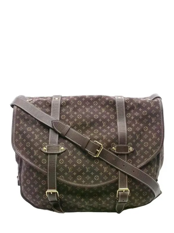 LOUIS VUITTON Monogram Mini Lin Saumur Xl Shoulder Bag - Brown