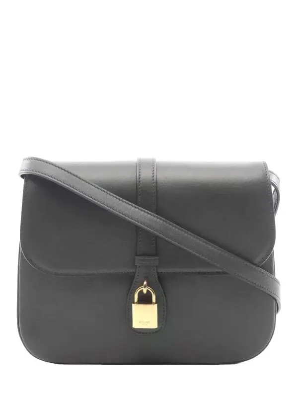 Celine Tabou Leather Crossbody Bag - Grey
