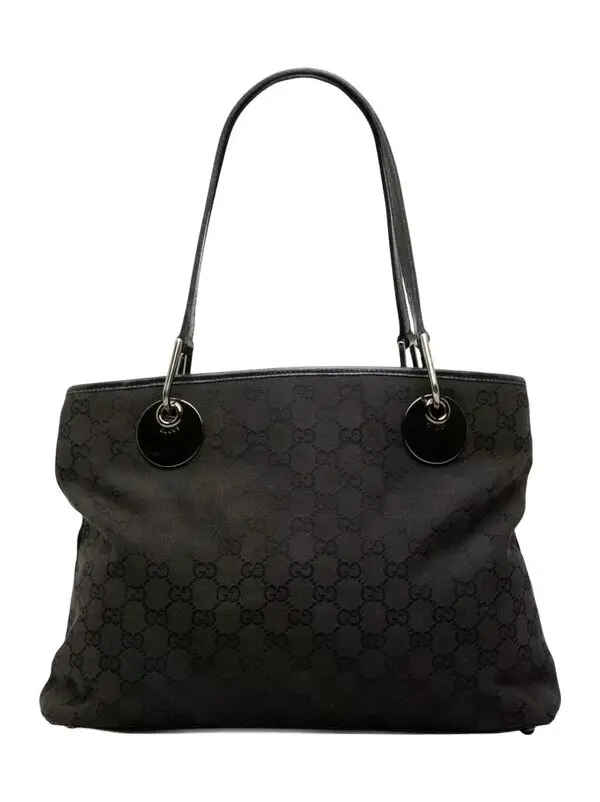 Gucci Gg Canvas Eclipse Tote Bag - Black