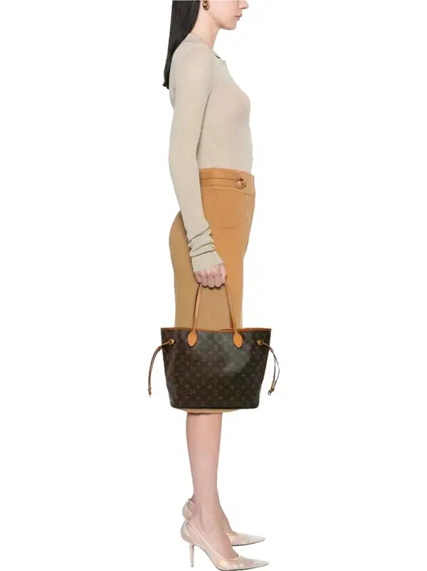 LOUIS VUITTON Monogram Neverfull Mm Tote Bag - Brown