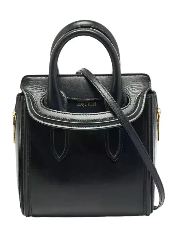 Alexander McQueen Heroine Leather Tote Bag - Black